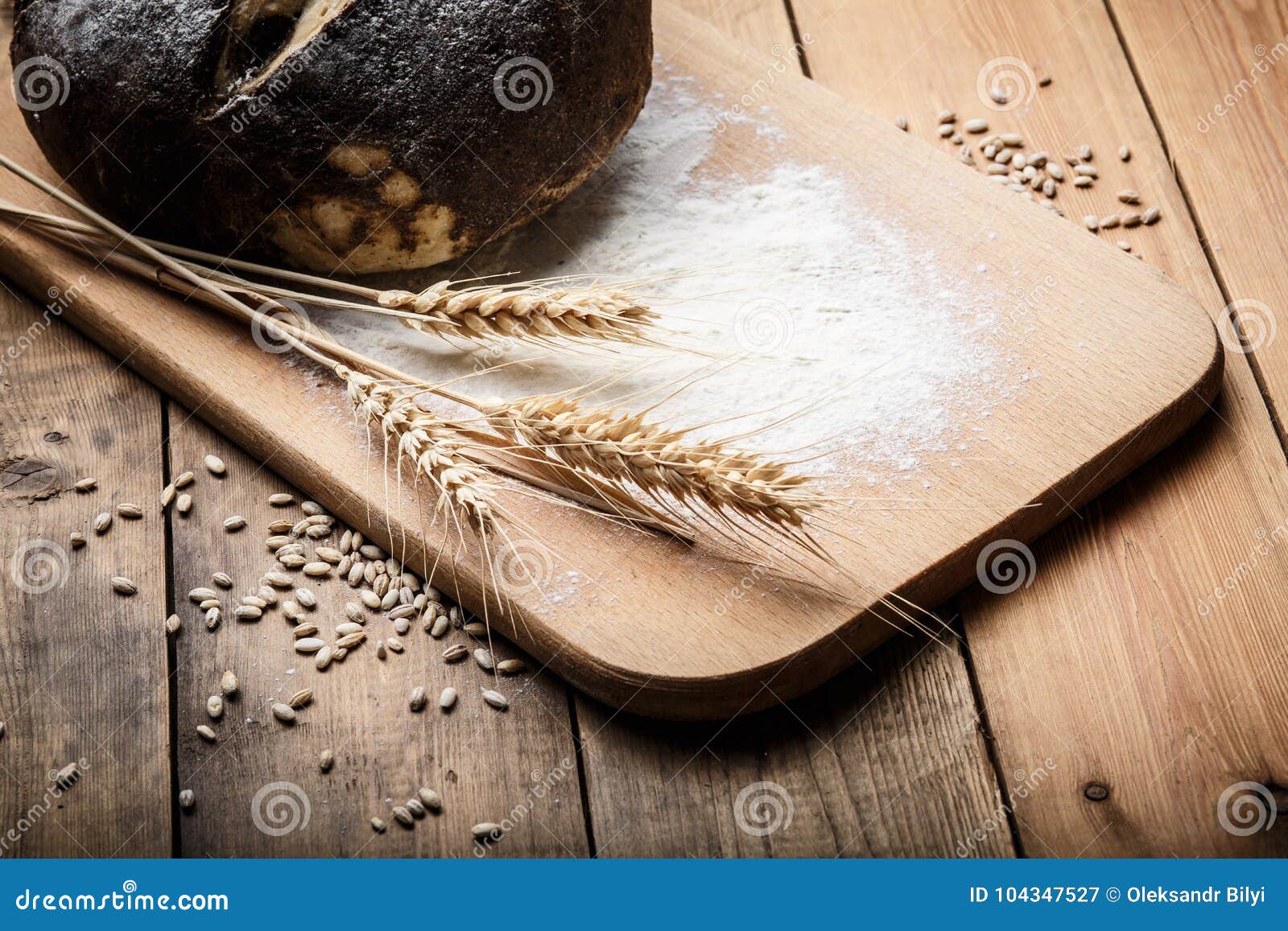 Bread on the table stock image. Image of copy, bakery - 104347527