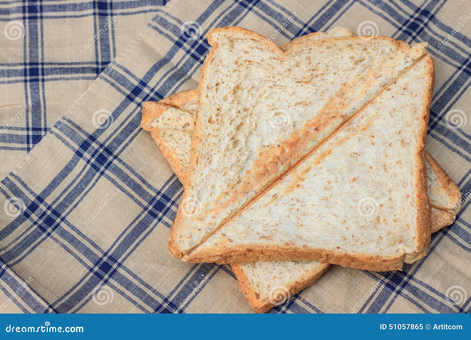 Bread on Tablecloth Breakfast Stock Image - Image of fresh, healthy ...