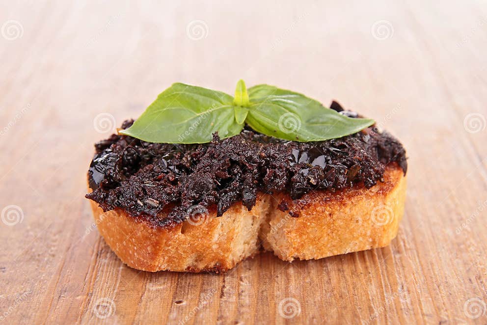 Bread and tapenade stock photo. Image of recipe, snack - 31164008