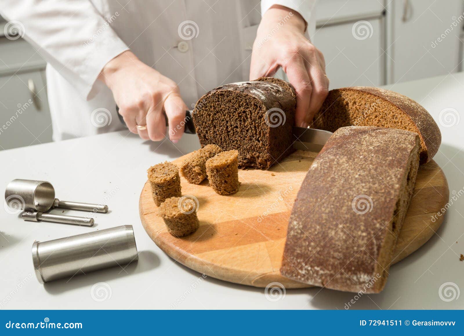Bread Tests in a Laboratory Stock Image - Image of scientist ...