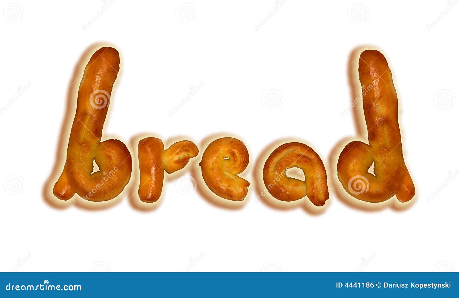 BREAD Text Baked Letters Picture. Image: 4441186