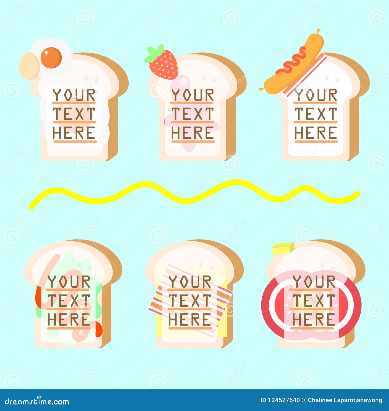 Bread Text Box Banner Speech Bubble Stock Vector - Illustration of ...