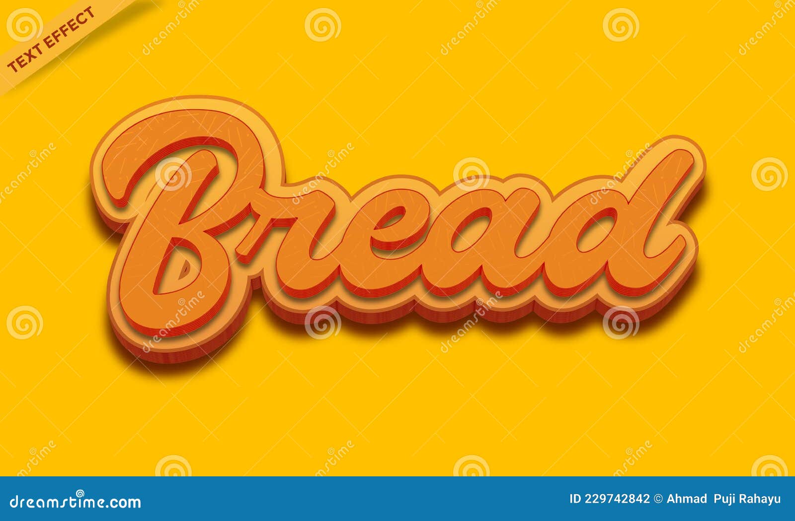 Bread Text Effect Design Template Stock Vector - Illustration of breakfast, flour: 229742842