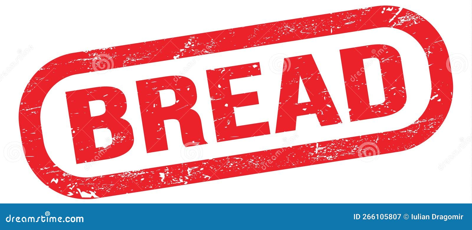 BREAD, Text on Red Rectangle Stamp Sign Stock Illustration ...