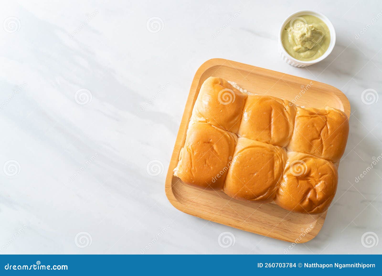 Bread with Thai Pandan Custard Stock Photo - Image of healthy, bakery ...