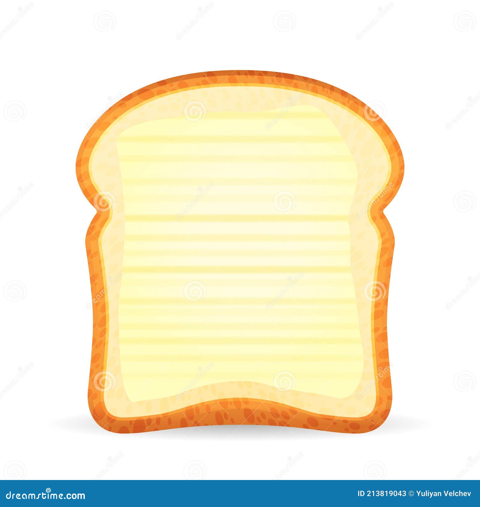 Pop Art Bread Toast For Sandwich Piece Of Roasted Crouton Icon Isolated ...