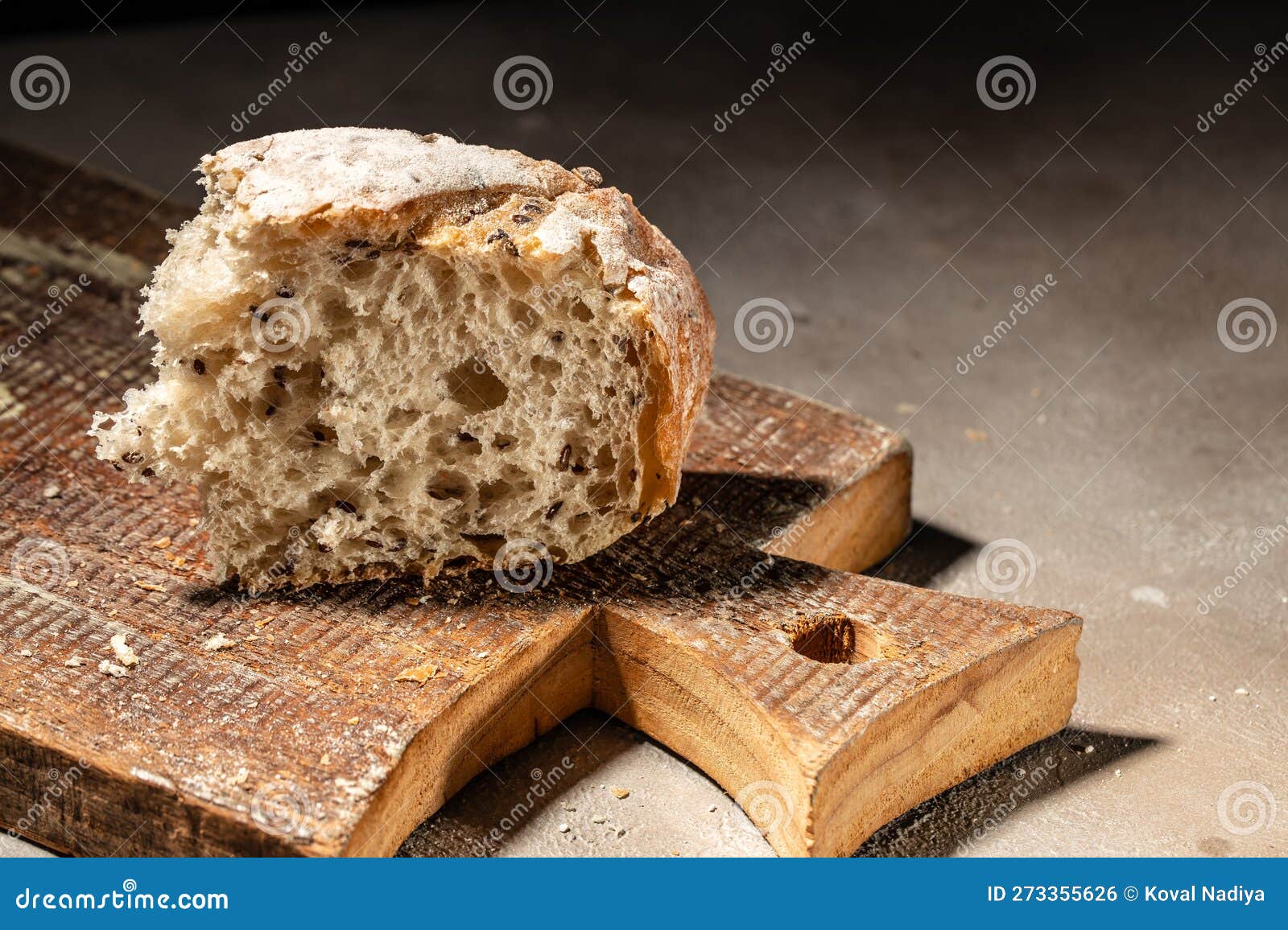 Bread Toast. Crumbs and Bread Slice Close Up Stock Photo - Image of ...