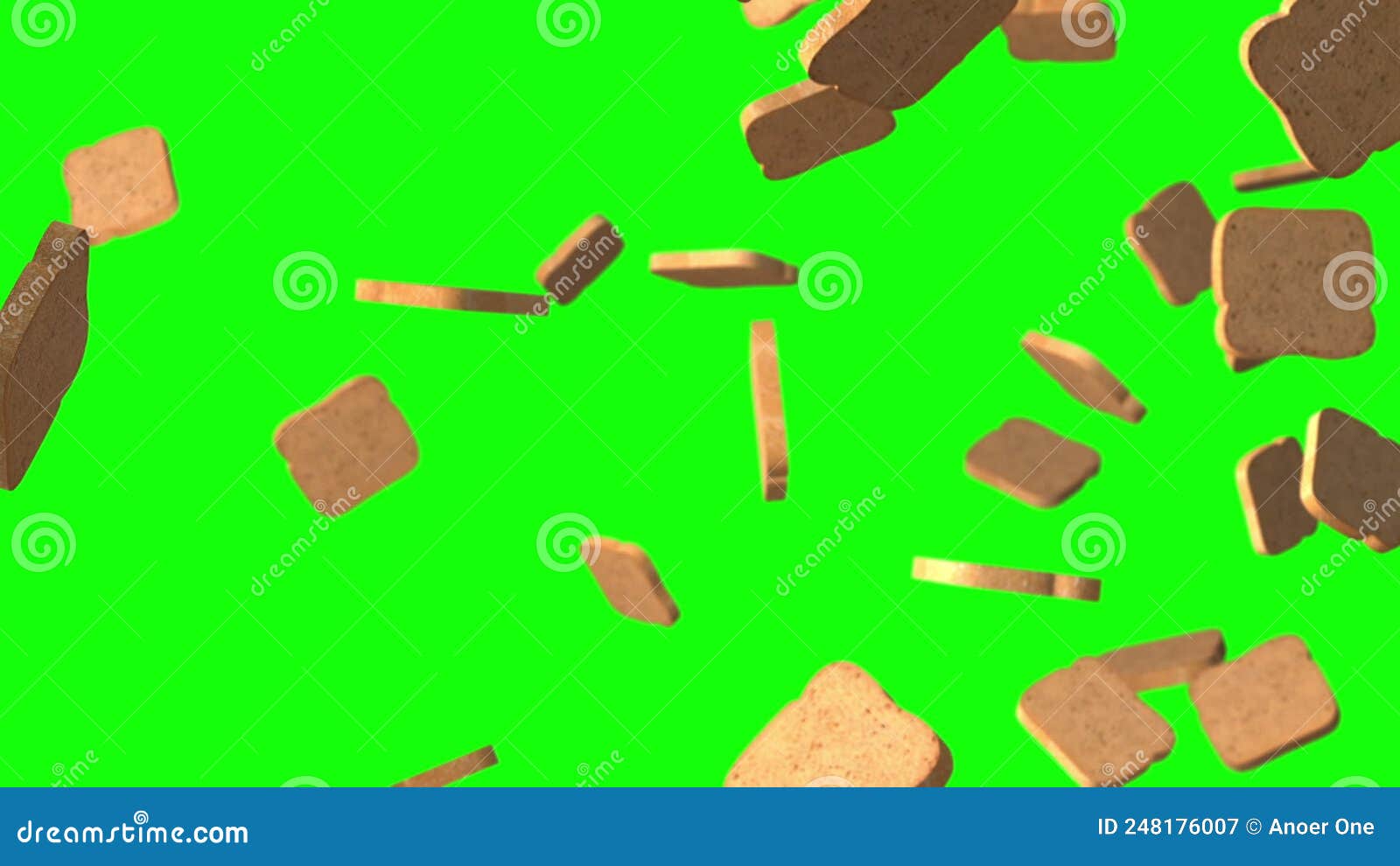 Bread Toast Loop Green Screen Animation Stock Video - Video of ...