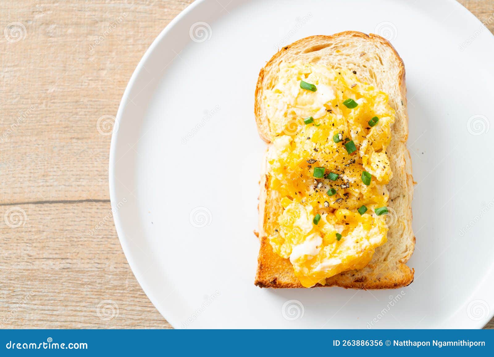 Bread Toast with Scramble Egg Stock Photo - Image of omelette ...