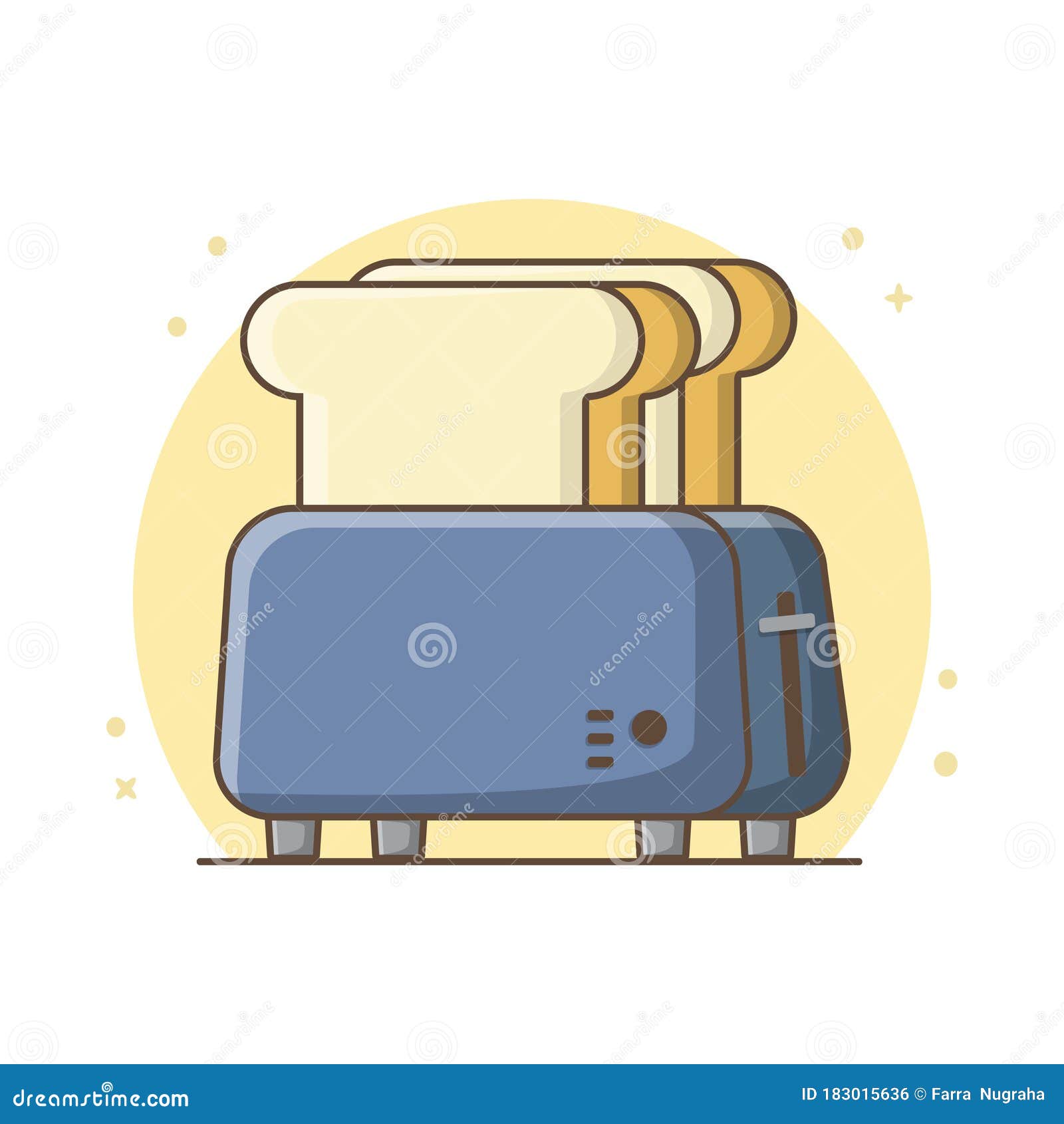 Bread Toasted Breakfast Icon Design Vector Stock Vector - Illustration ...