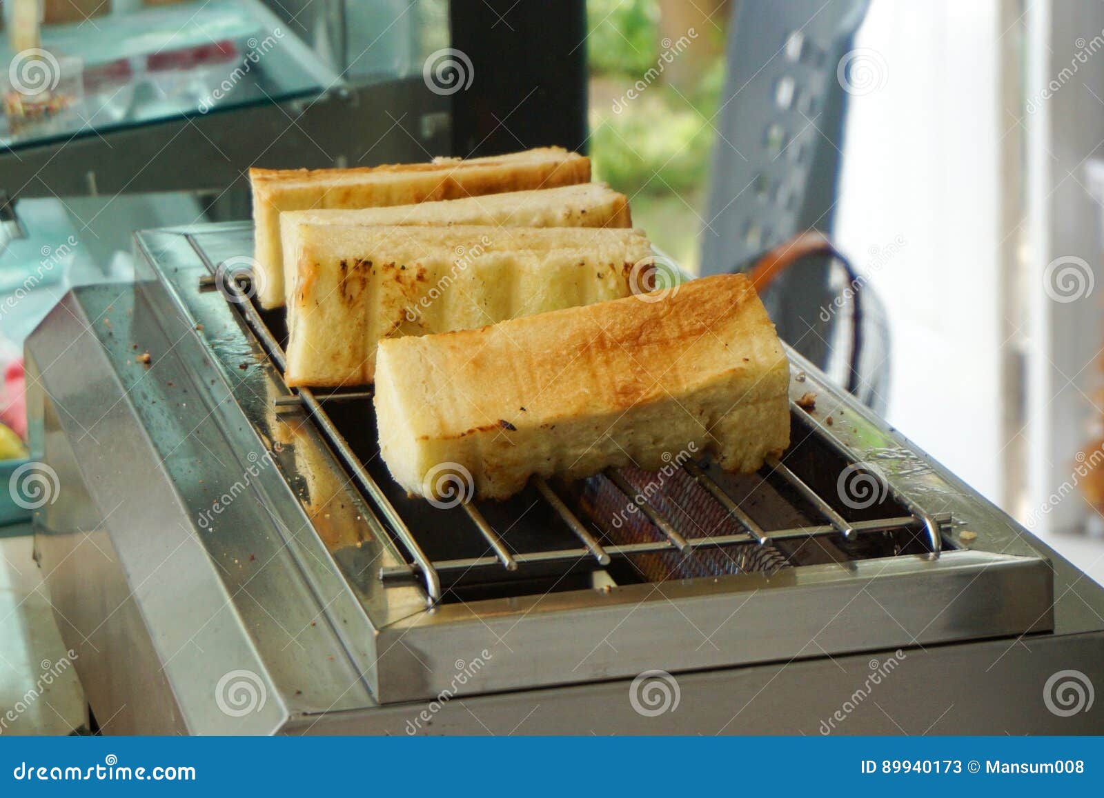 Bread toasted on grill stock image. Image of crisp, closeup - 89940173