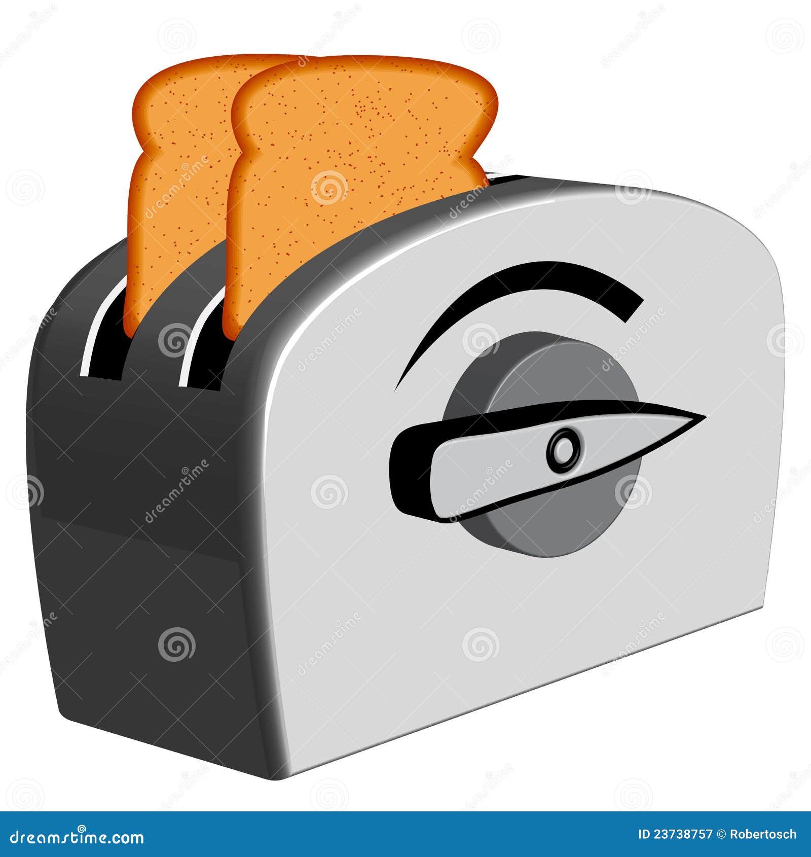 Bread toaster stock vector. Illustration of burnt, domestic - 23738757