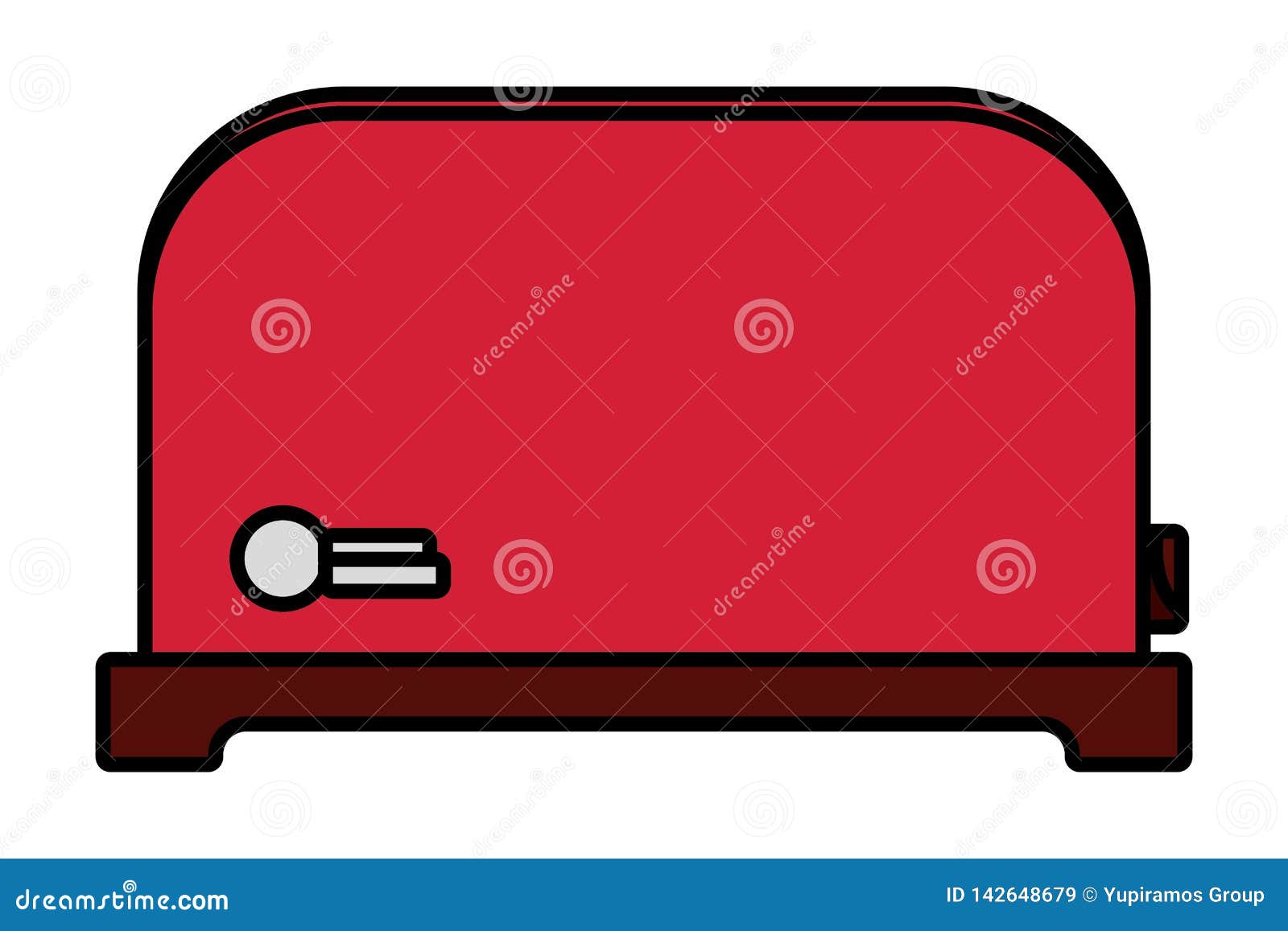 Bread toaster cartoon stock vector. Illustration of isolated - 142648679