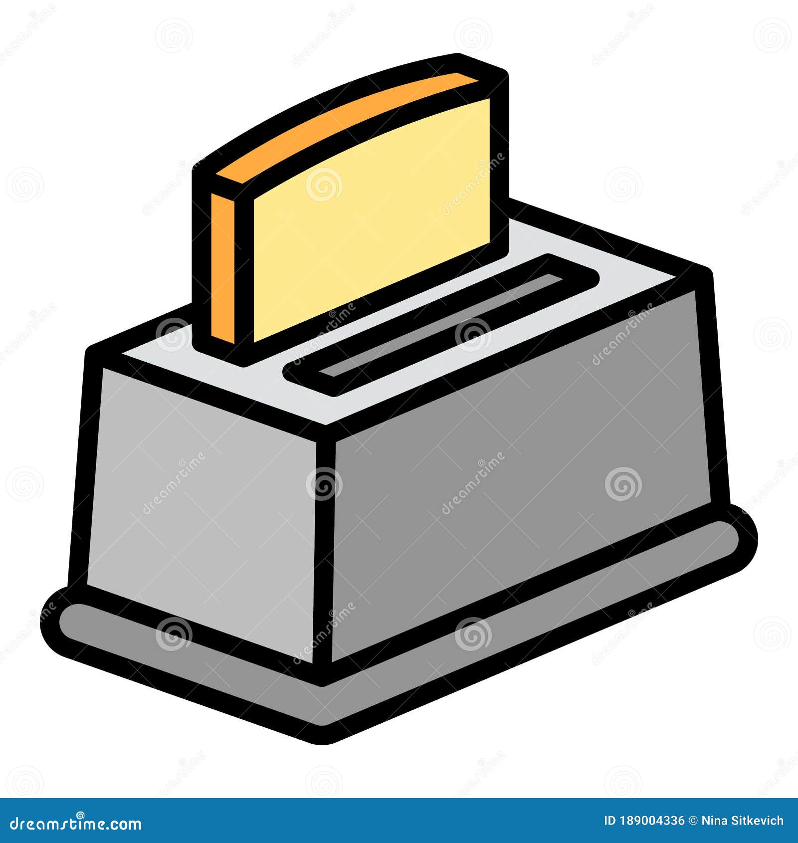 Bread Toaster Icon, Outline Style Stock Vector - Illustration of ...