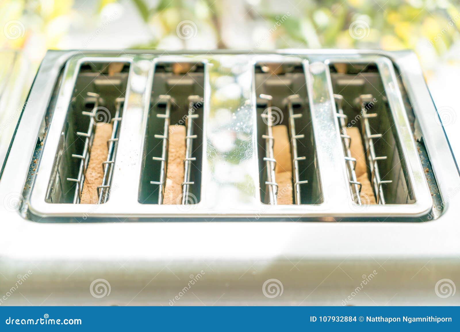 Bread toaster on table stock photo. Image of black, modern - 107932884