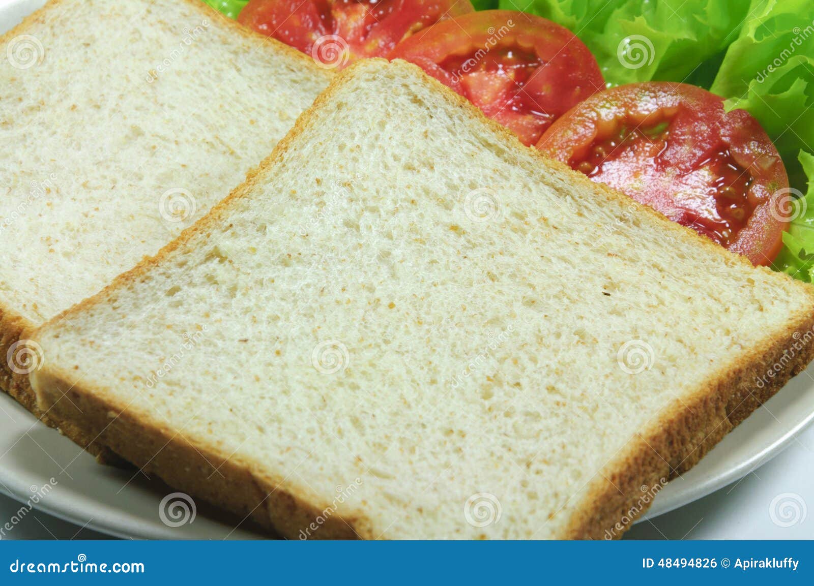 Bread stock photo. Image of meal, slice, toasted, plate - 48494826