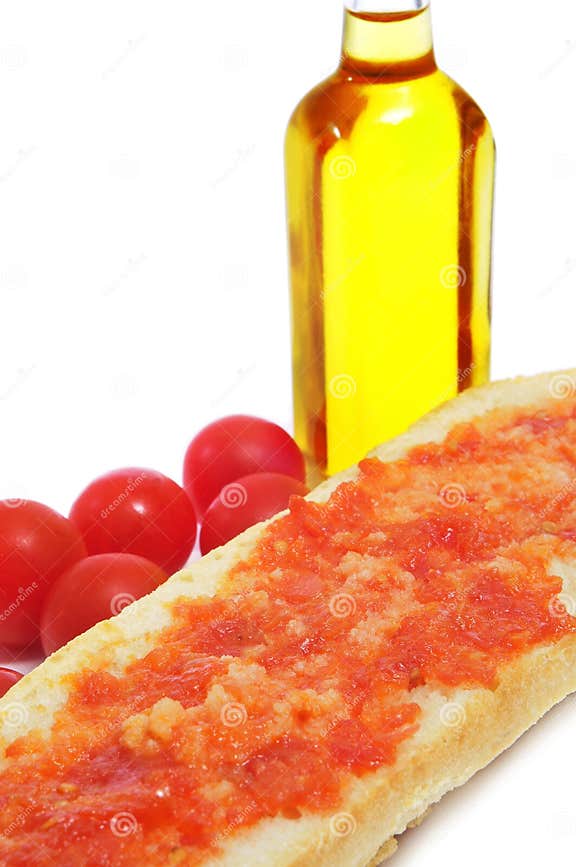 Bread with Tomato, Typical of Catalonia, Spain Stock Image - Image of ...