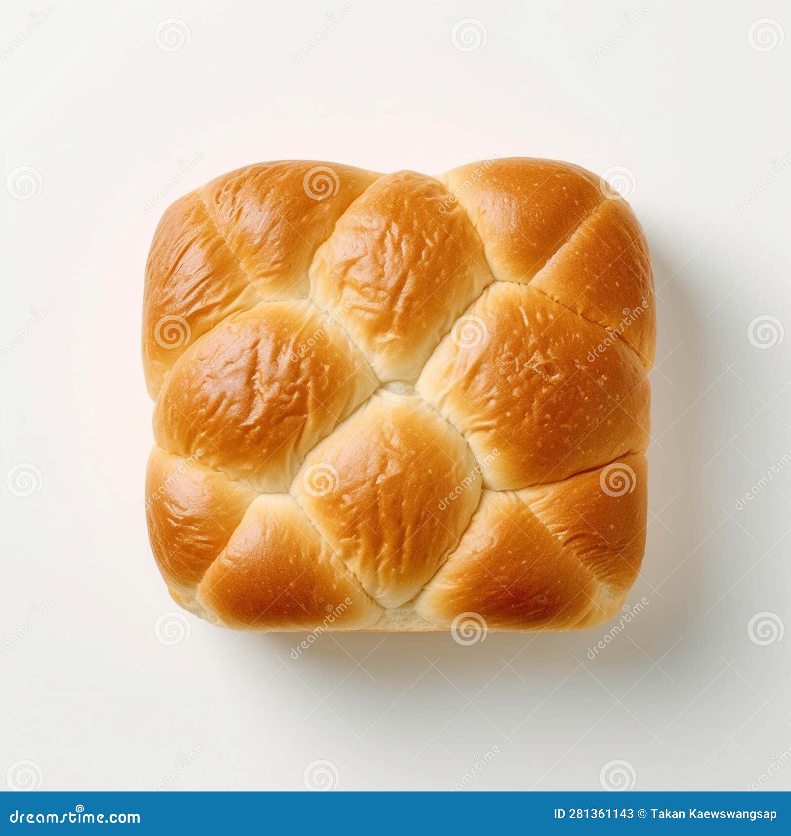 Bread Top View with White Background Isolate ,- Generative Ai ...