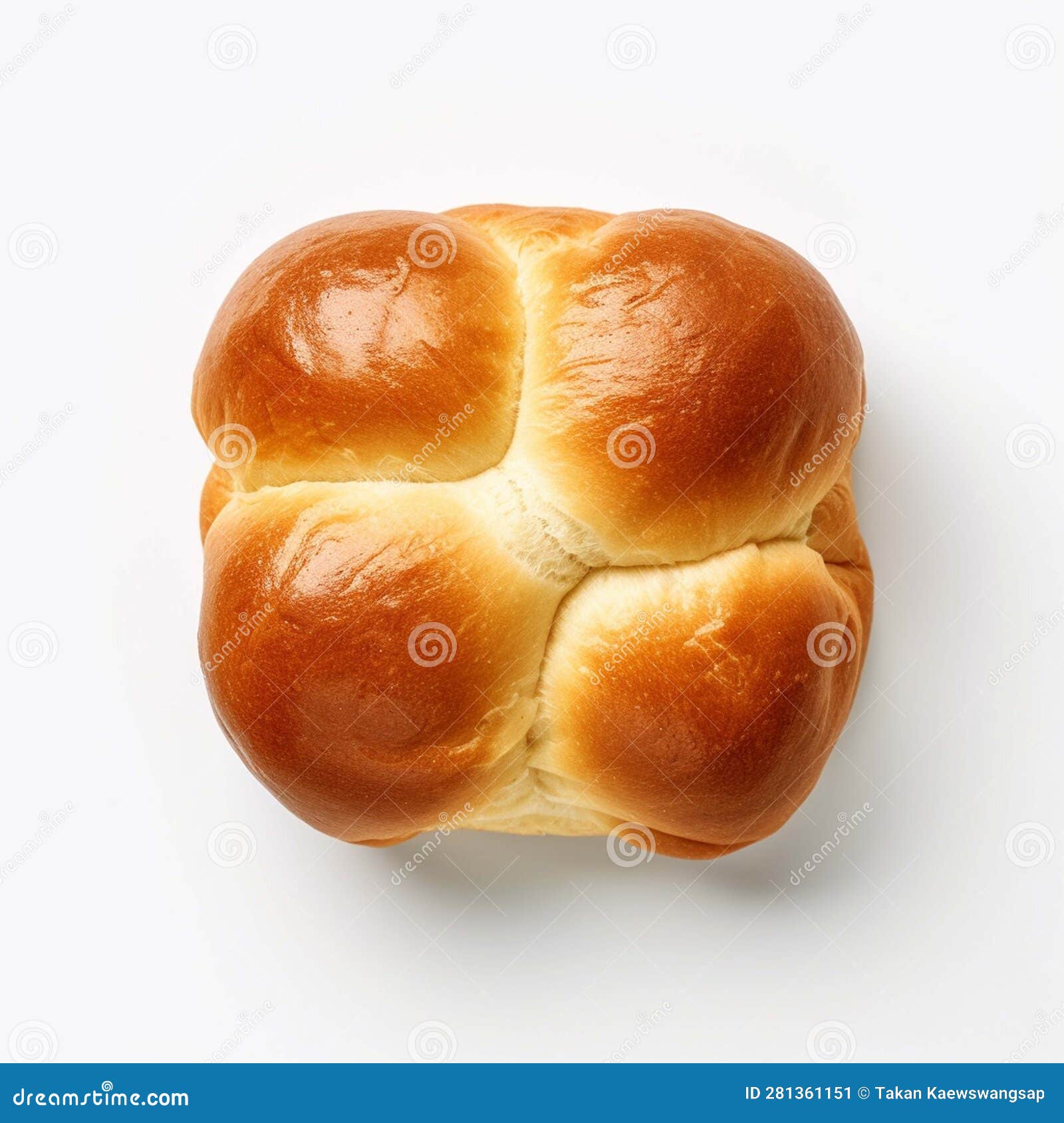 Bread Top View with White Background Isolate ,- Generative Ai ...