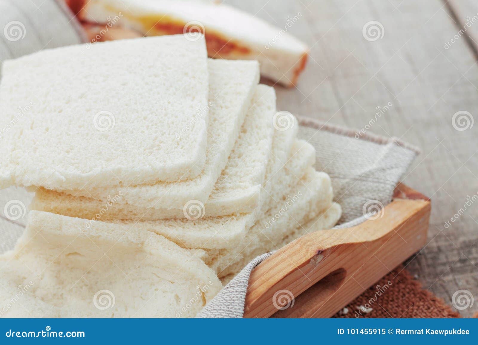 Bread in a tray. stock image. Image of beverage, background - 101455915