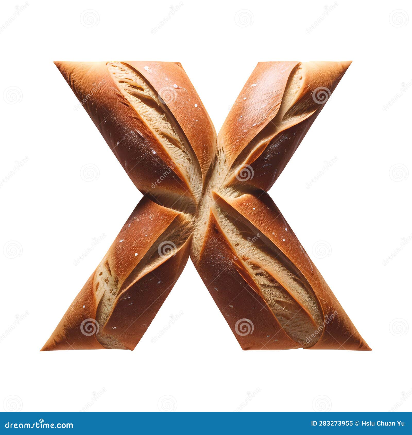 Bread Typography Text Design Lowercase Alphabet X Stock Image ...