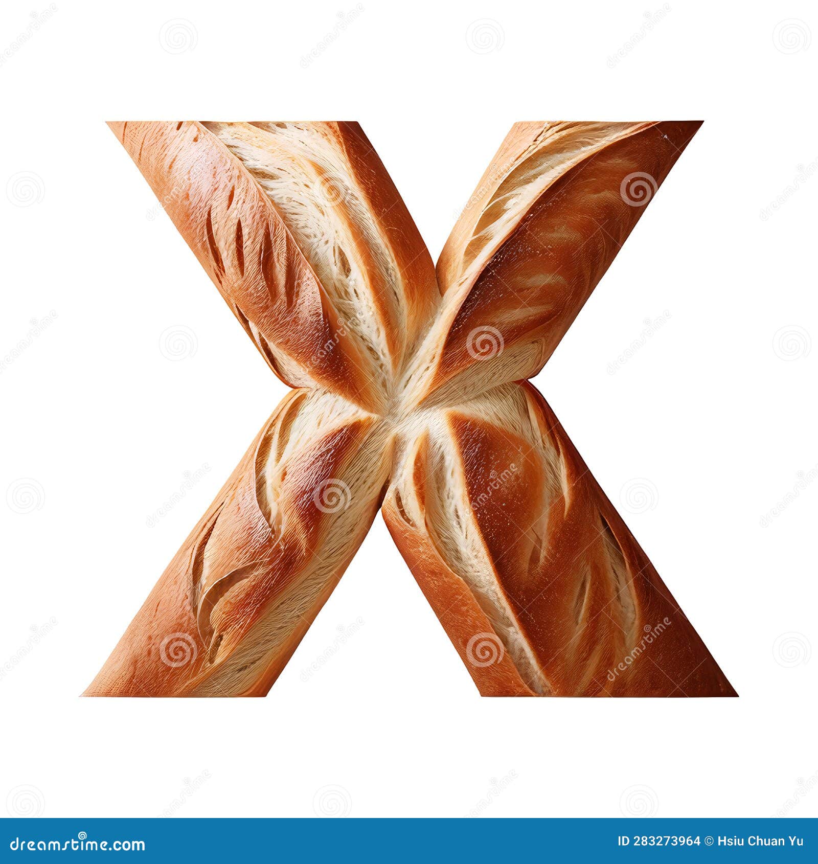 Bread Typography Text Design Lowercase Alphabet X Stock Photo ...