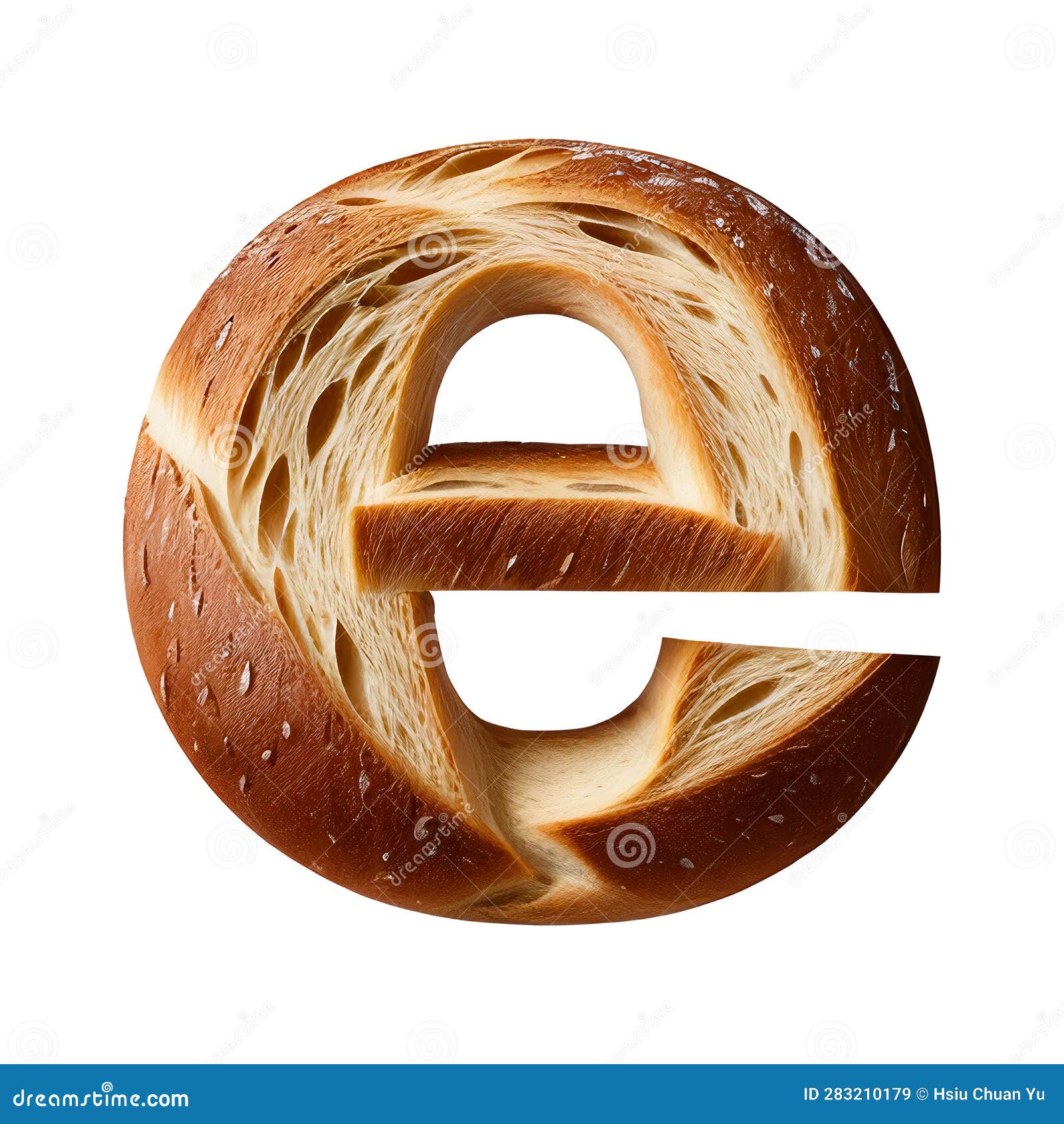 Bread Typography Text Design Lowercase Alphabet E Stock Image ...