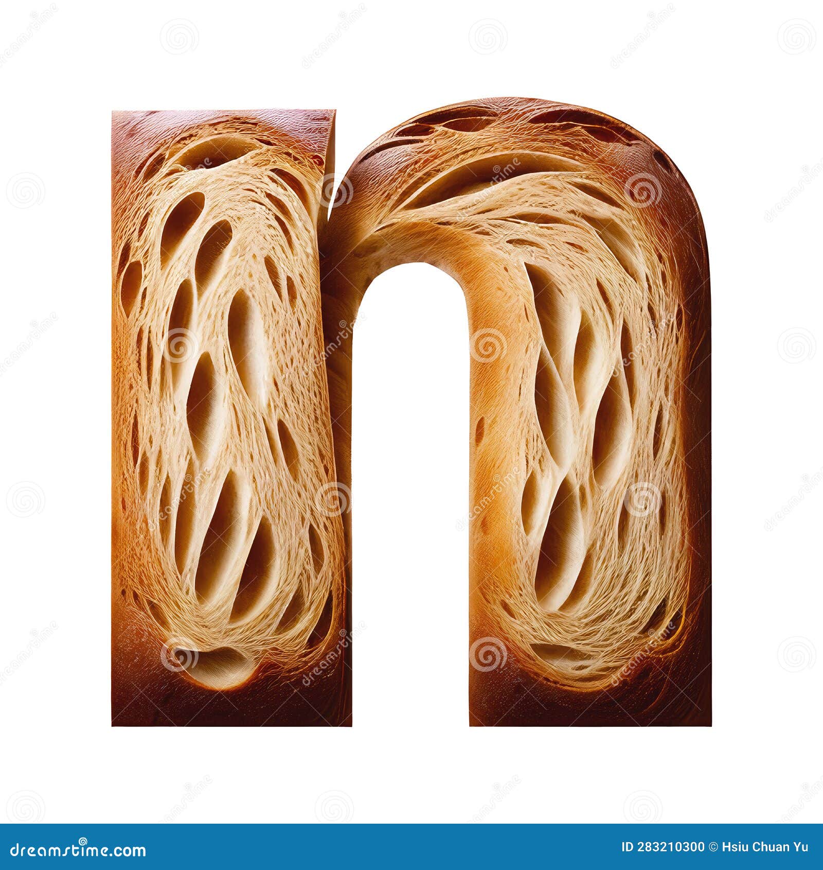 Bread Typography Text Design Lowercase Alphabet N Stock Photo ...