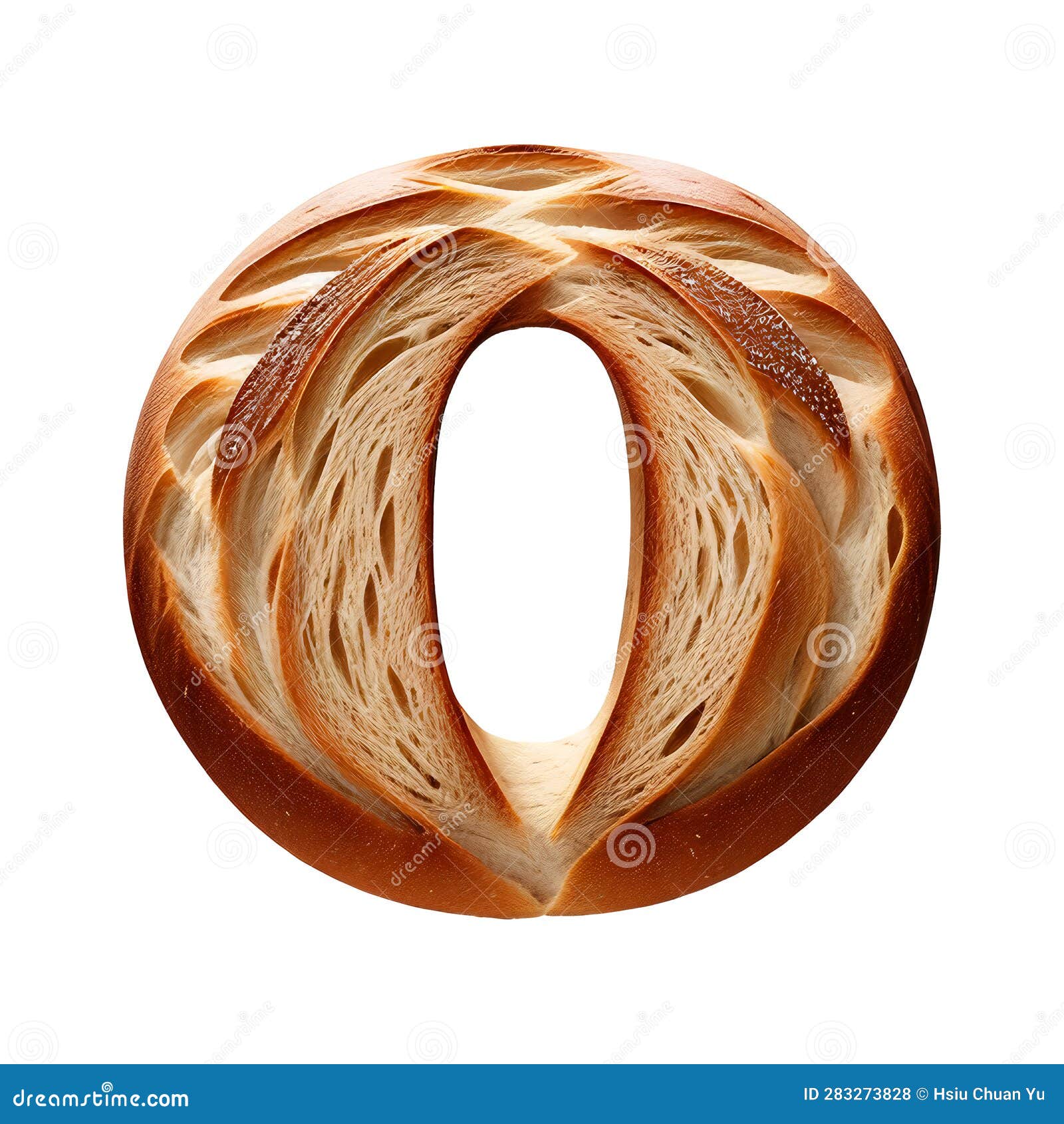Bread Typography Text Design Lowercase Alphabet O Stock Photo ...