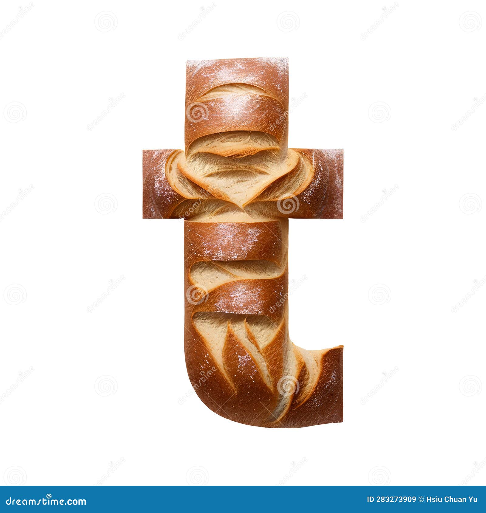 Bread Typography Text Design Lowercase Alphabet T Stock Image ...