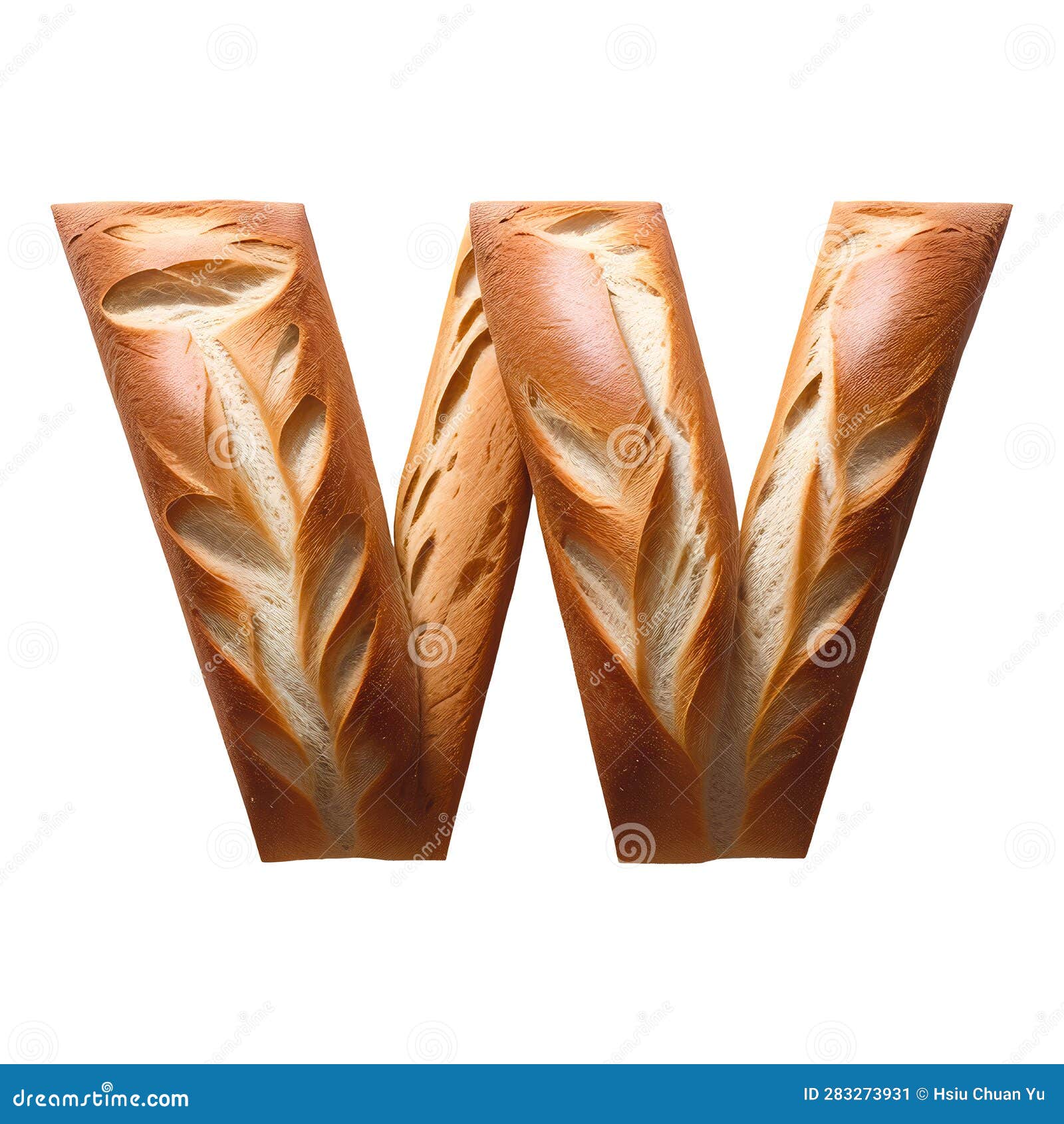 Bread Typography Text Design Lowercase Alphabet W Stock Image ...