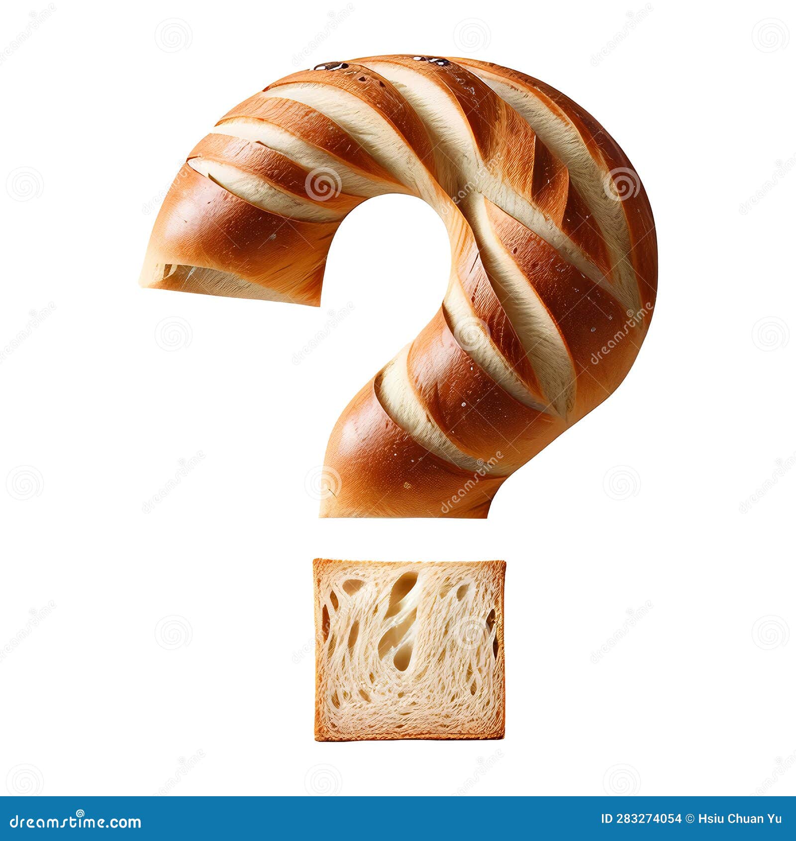 Bread Typography Text Design Question Mark Stock Photo - Illustration ...