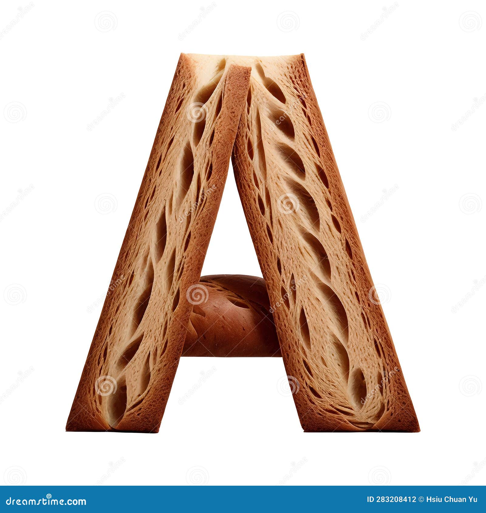 Bread Typography Text Design Uppercase Alphabet a Stock Photo ...