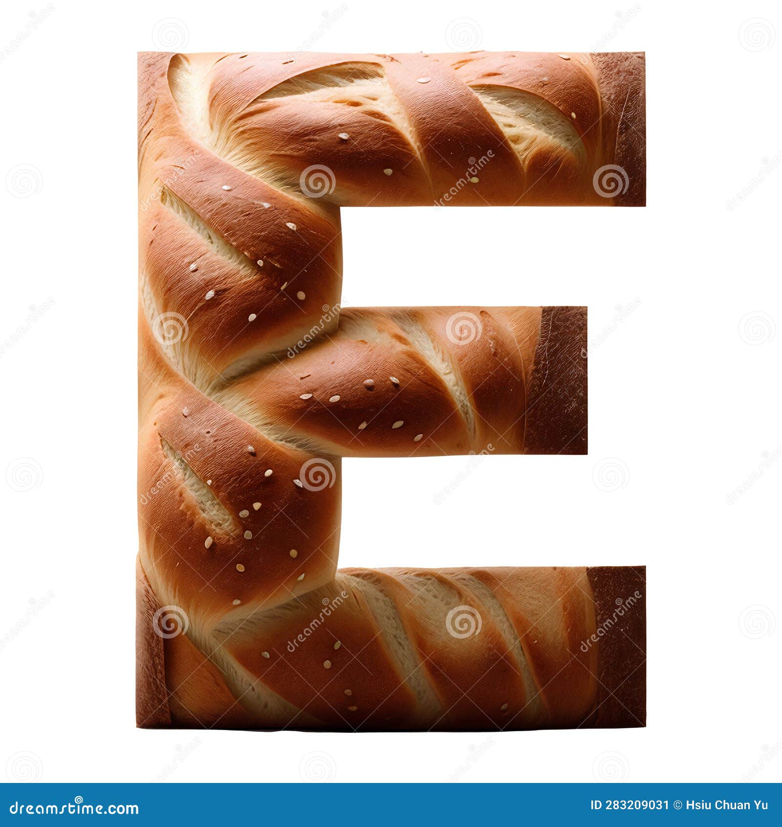 Bread Typography Text Design Uppercase Alphabet E Stock Image ...
