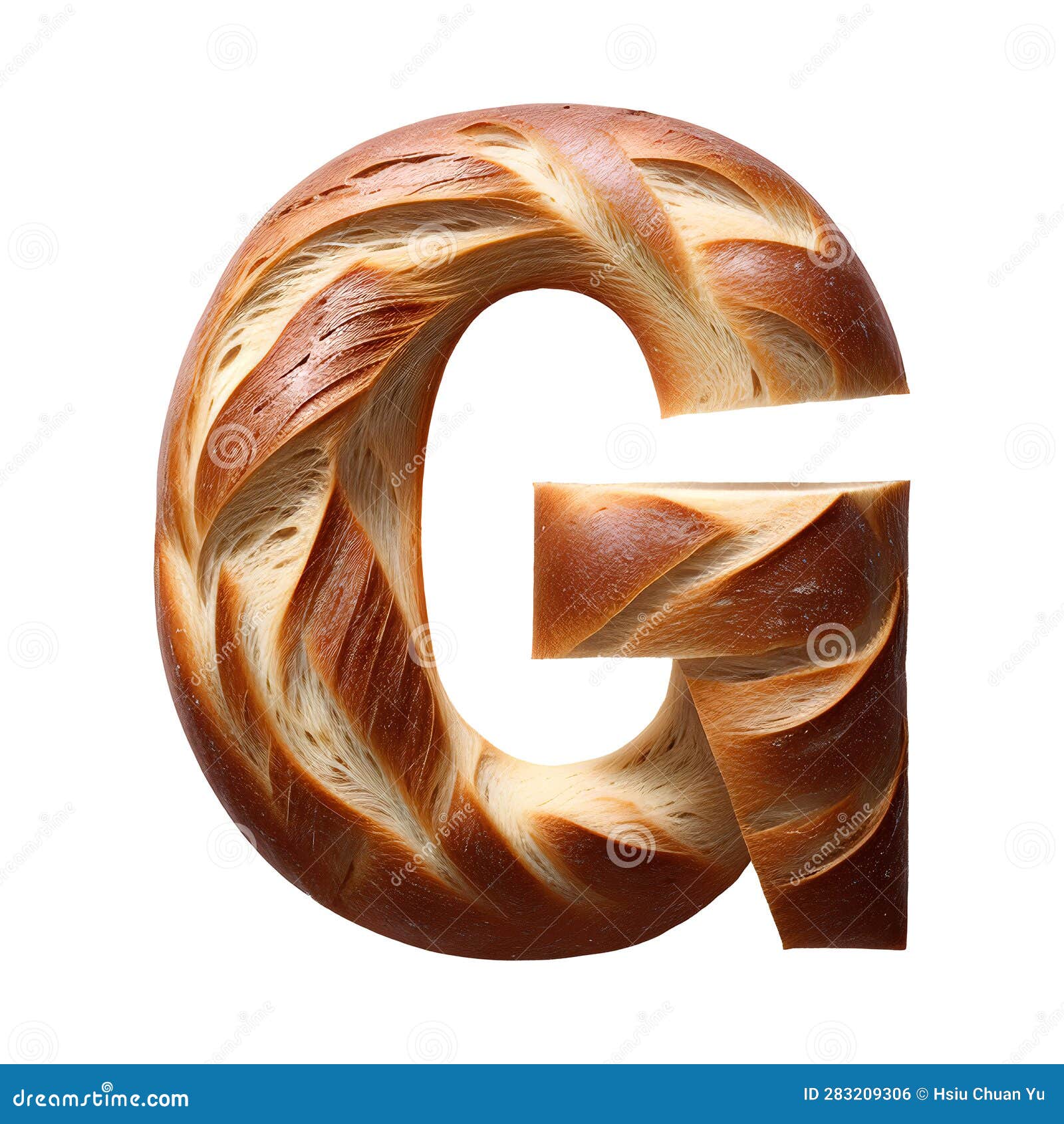 Bread Typography Text Design Uppercase Alphabet G Stock Photo ...
