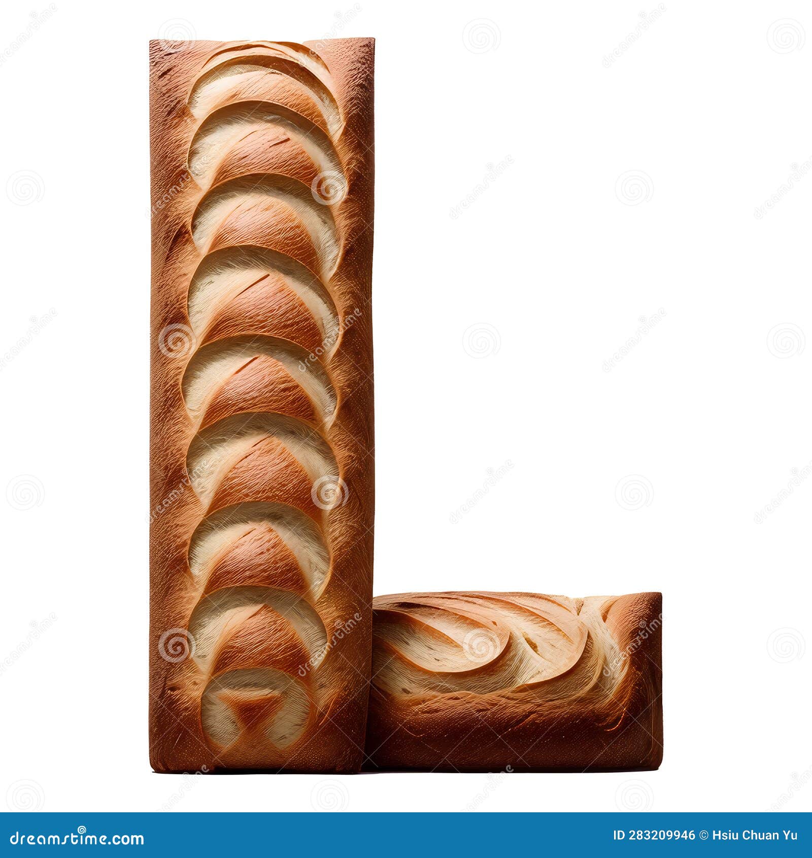 Bread Typography Text Design Uppercase Alphabet L Stock Photo ...