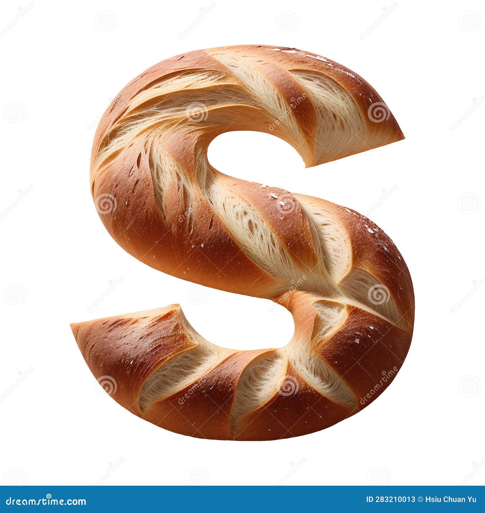 Bread Typography Text Design Uppercase Alphabet S Stock Image ...