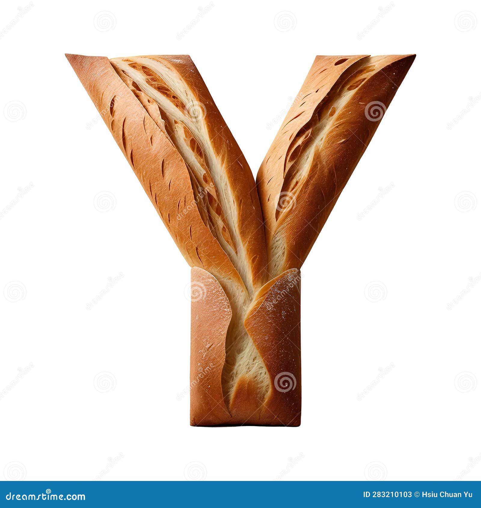 Bread Typography Text Design Uppercase Alphabet Y Stock Image ...