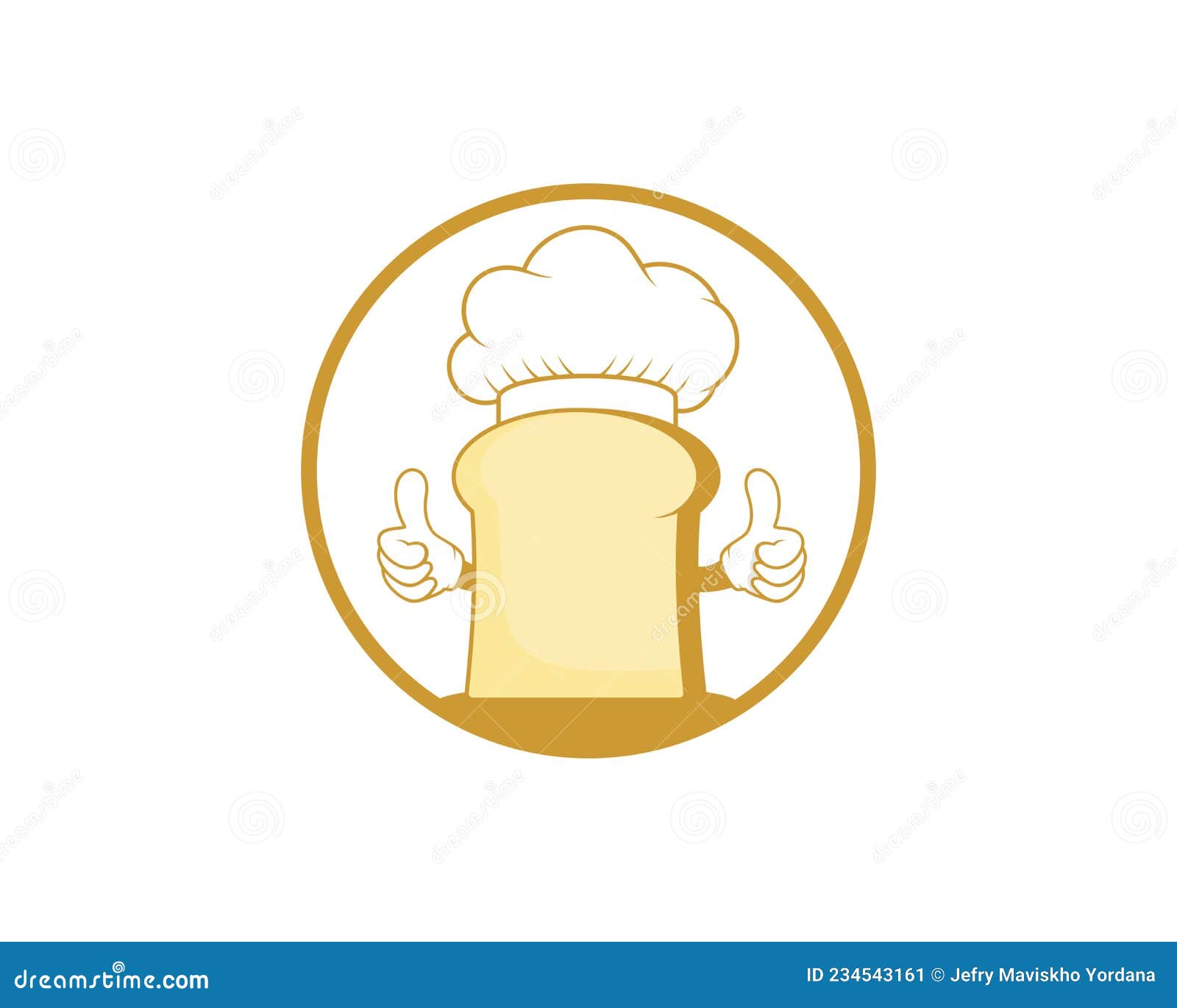 Bread Using Chef Hat Vector Illustration Logo Stock Illustration ...