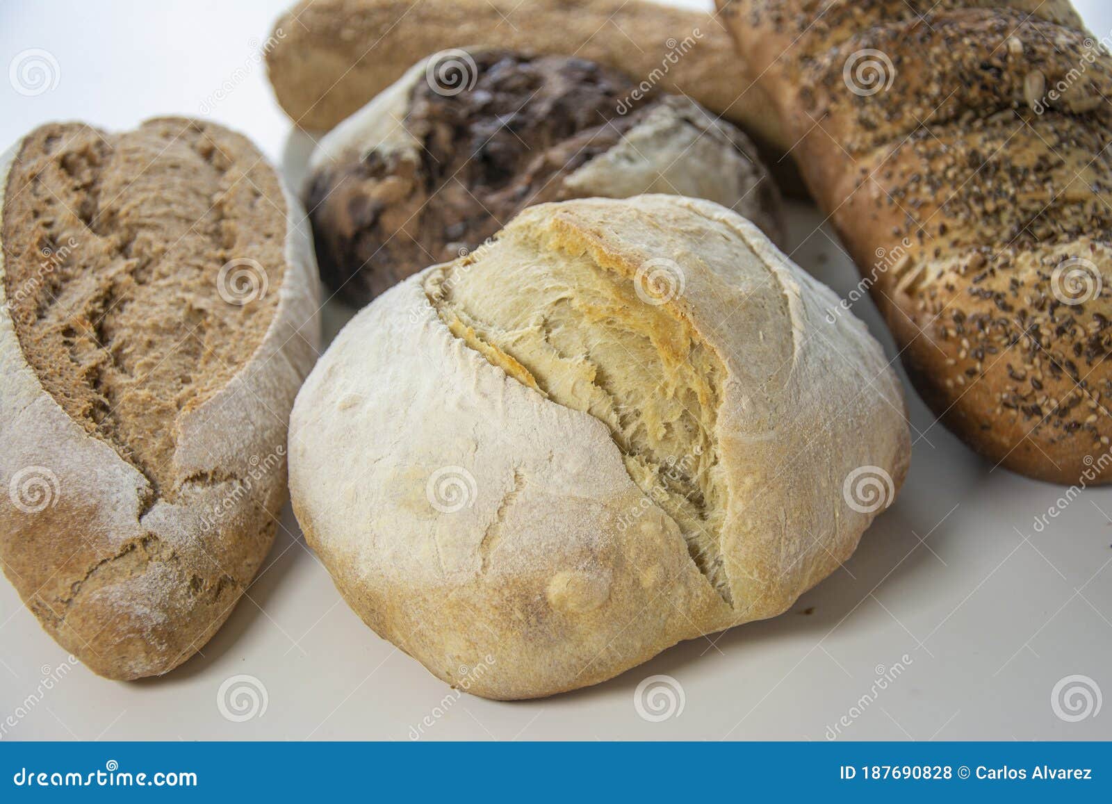 Bread Varieties on the Table Stock Photo - Image of master, freshly ...