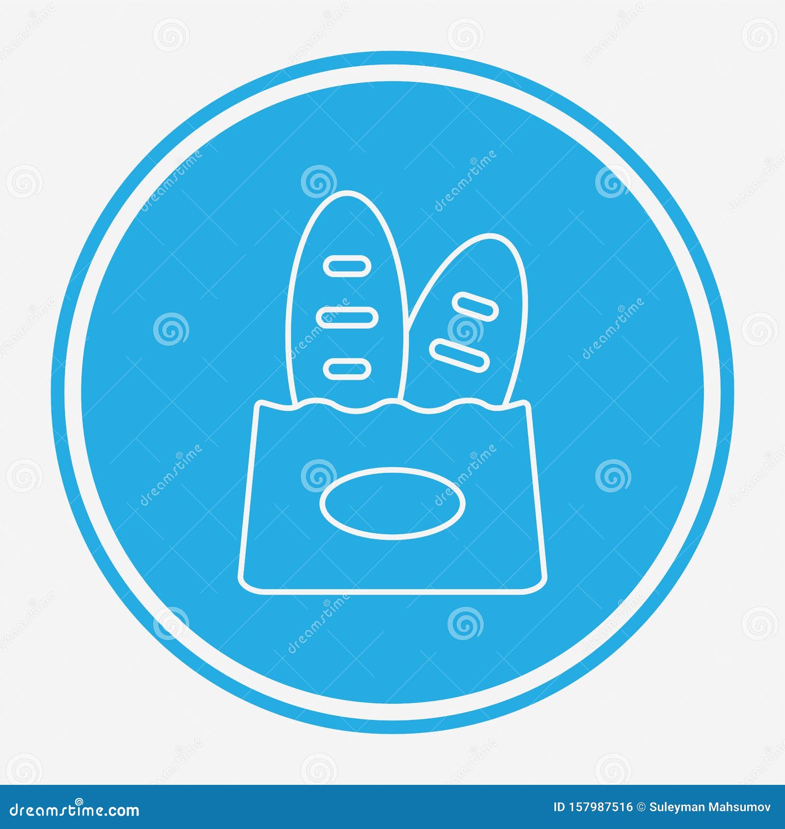Bread Vector Icon Sign Symbol Stock Illustration - Illustration of ...