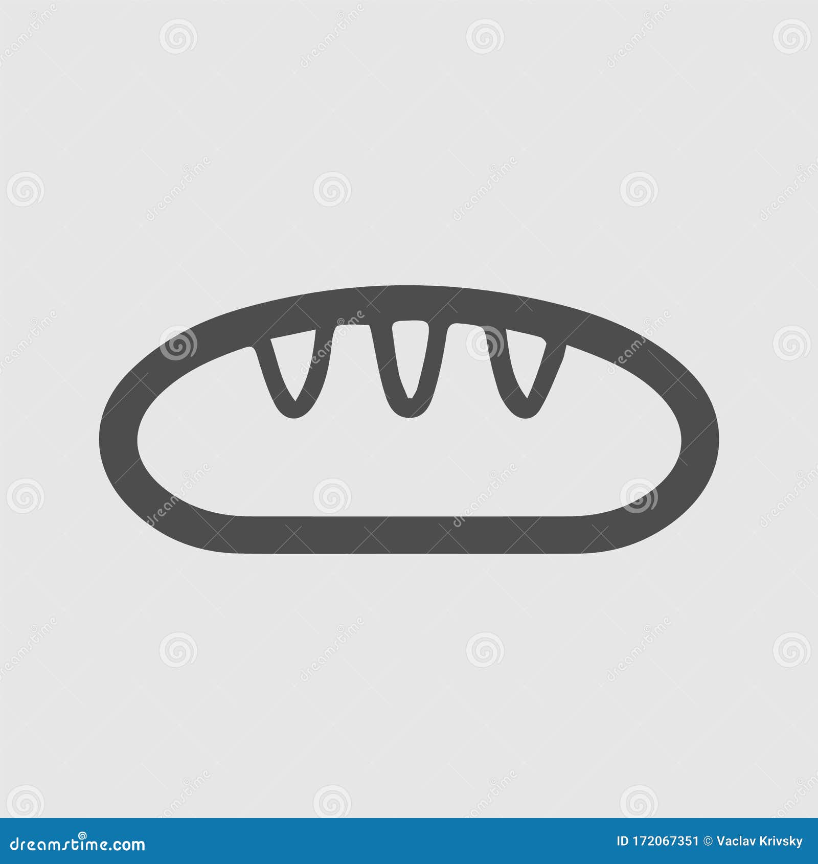 Bread Vector Icon. Simple Isolated Bakery Symbol Stock Vector ...