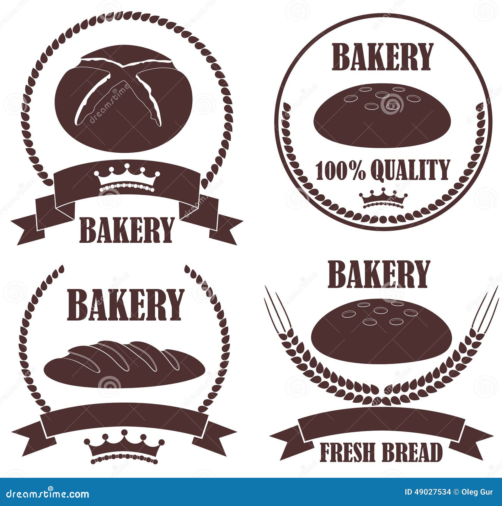 Bread stock vector. Illustration of element, design, emblem - 49027534