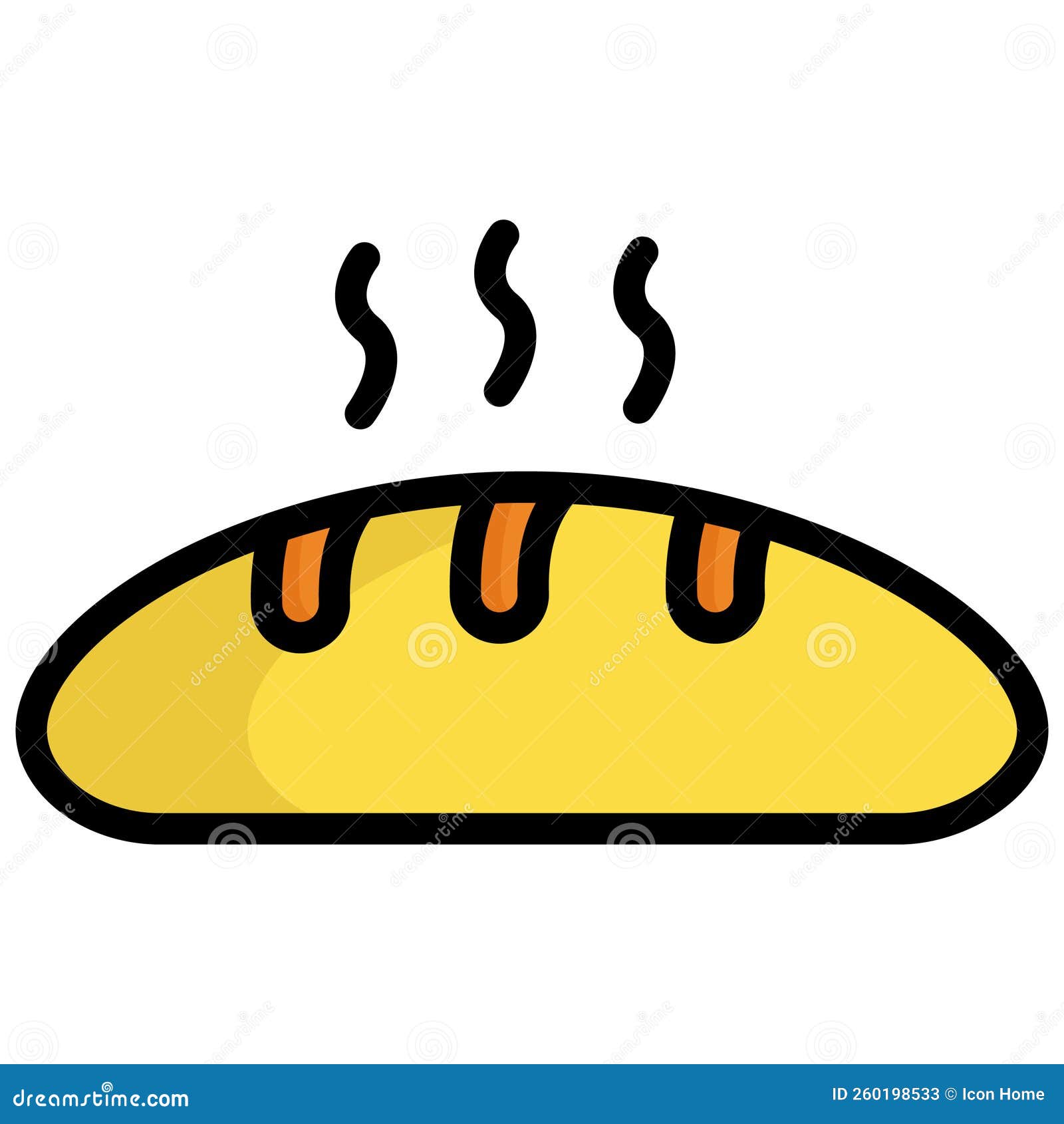 Bread Vector Outline Colored Icon. Modern Colored Outline Symbols ...