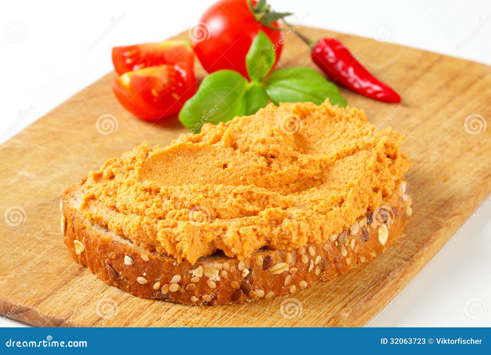 Bread with Vegetable Spread Stock Image - Image of carrot, cutting ...