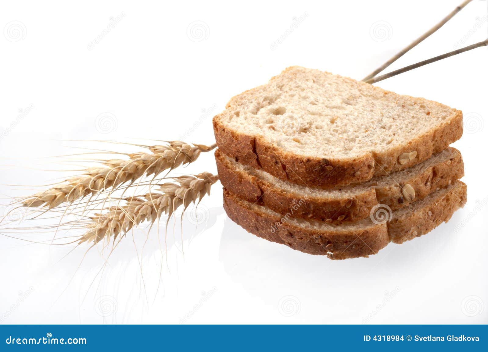 Bread and wheat stock photo. Image of grain, nutrition - 4318984