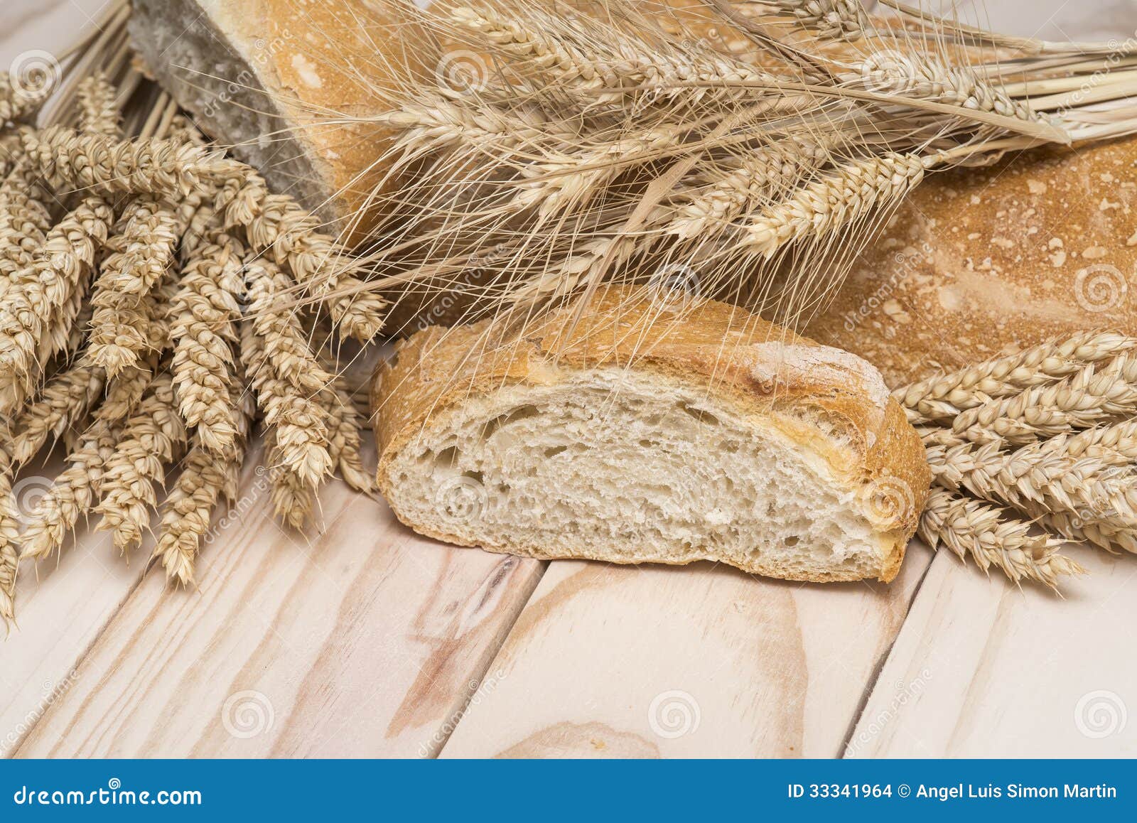 Bread and wheat stock photo. Image of feed, fresh, dough - 33341964