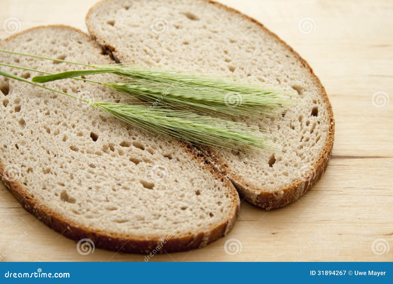 Bread with wheat stock image. Image of baked, stem, board - 31894267