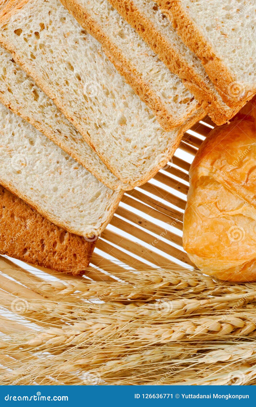 Bread and wheat stock image. Image of bakery, cereals - 126636771