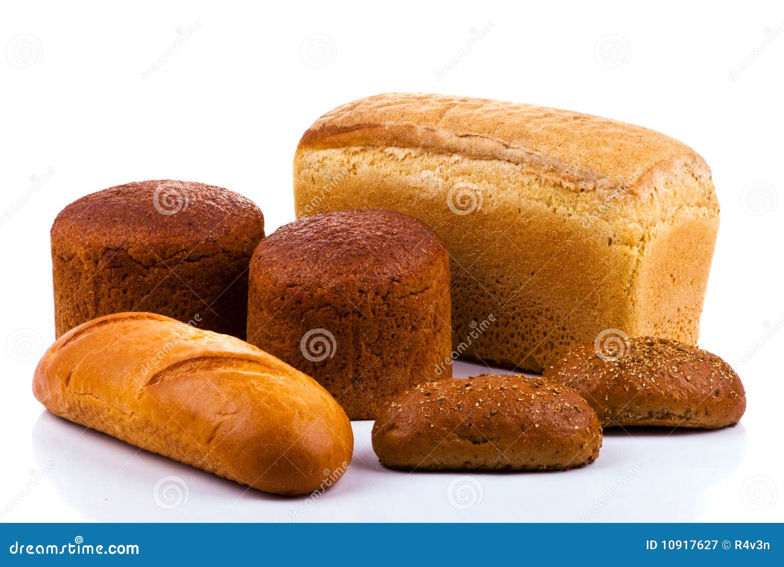 Bread on white background stock image. Image of freshness - 10917627